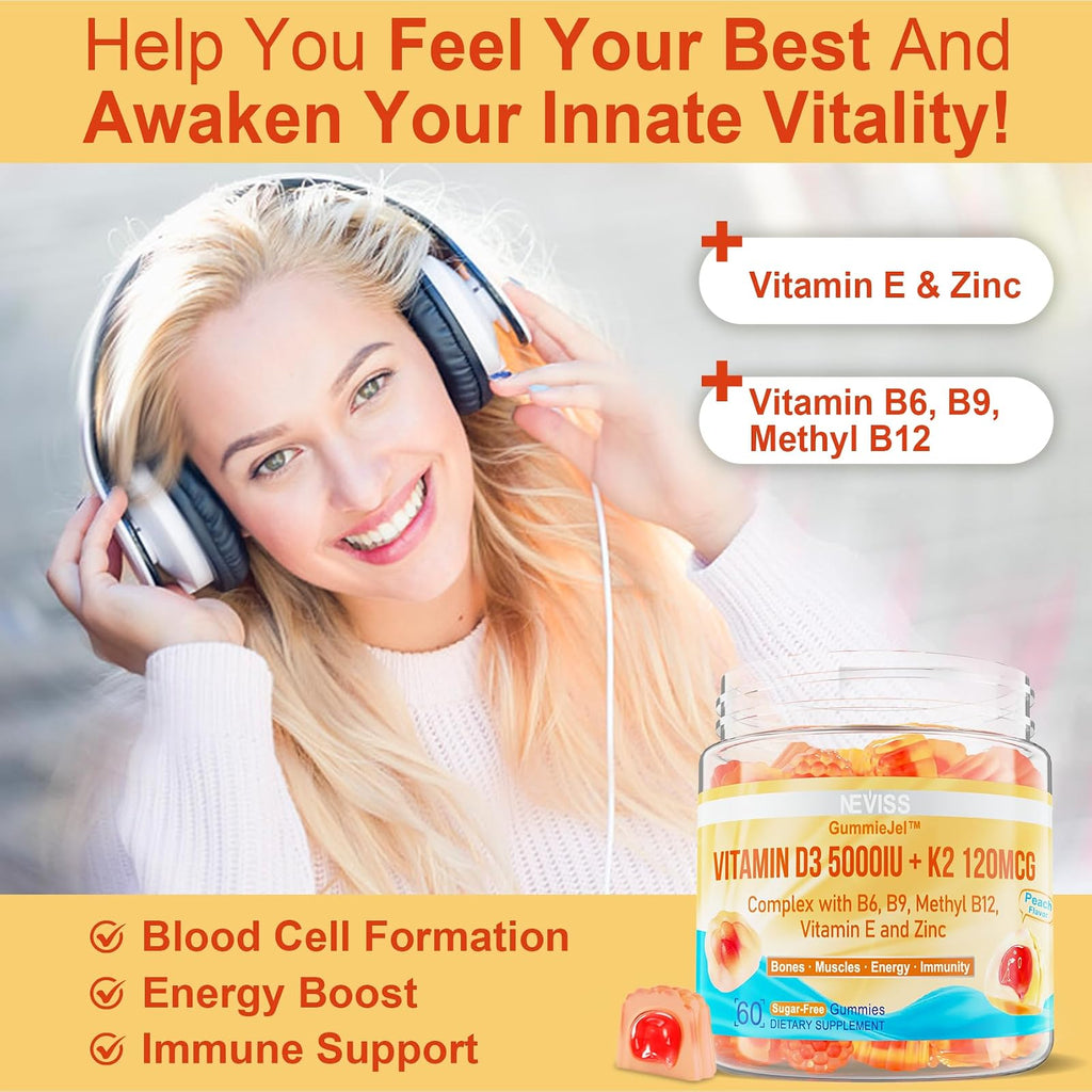 Vitamin D3 K2 gummies for better absorption