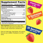 Vitamin D3 K2 gummies for bone health