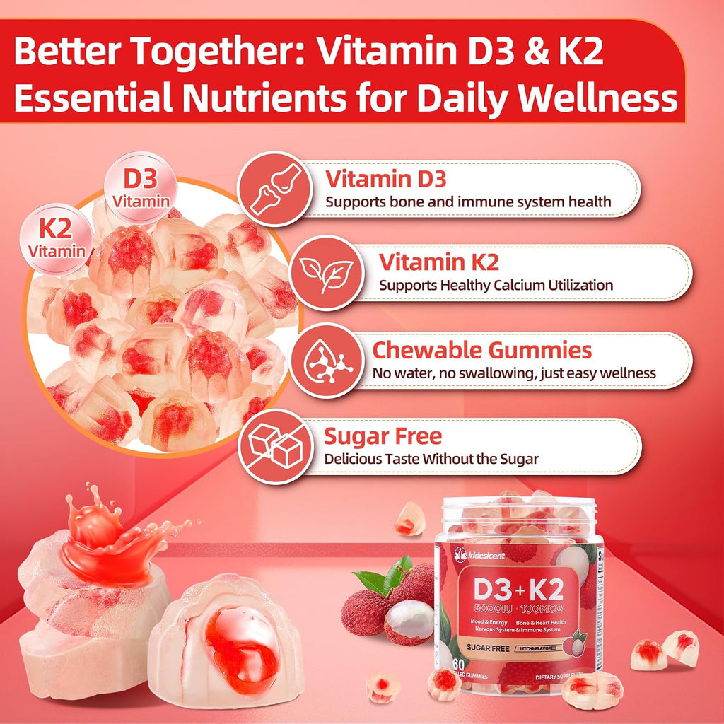 Vitamin D3 K2 gummies for bone health