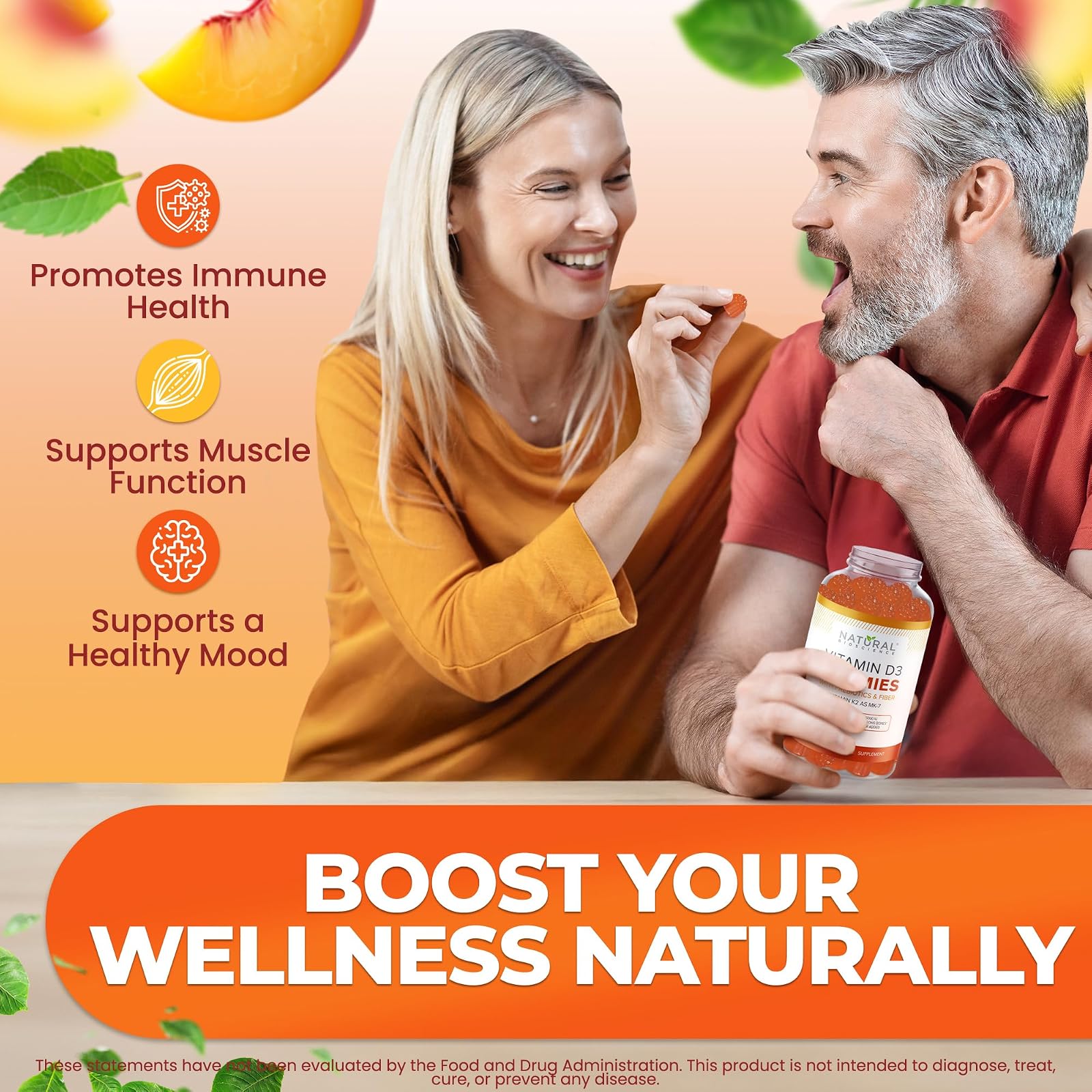 Vitamin D3 K2 gummies for daily wellness
