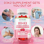 Vitamin D3 K2 gummies for energy boost