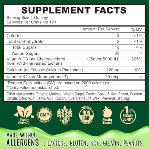 vitamin d3 k2 gummies for immune support
