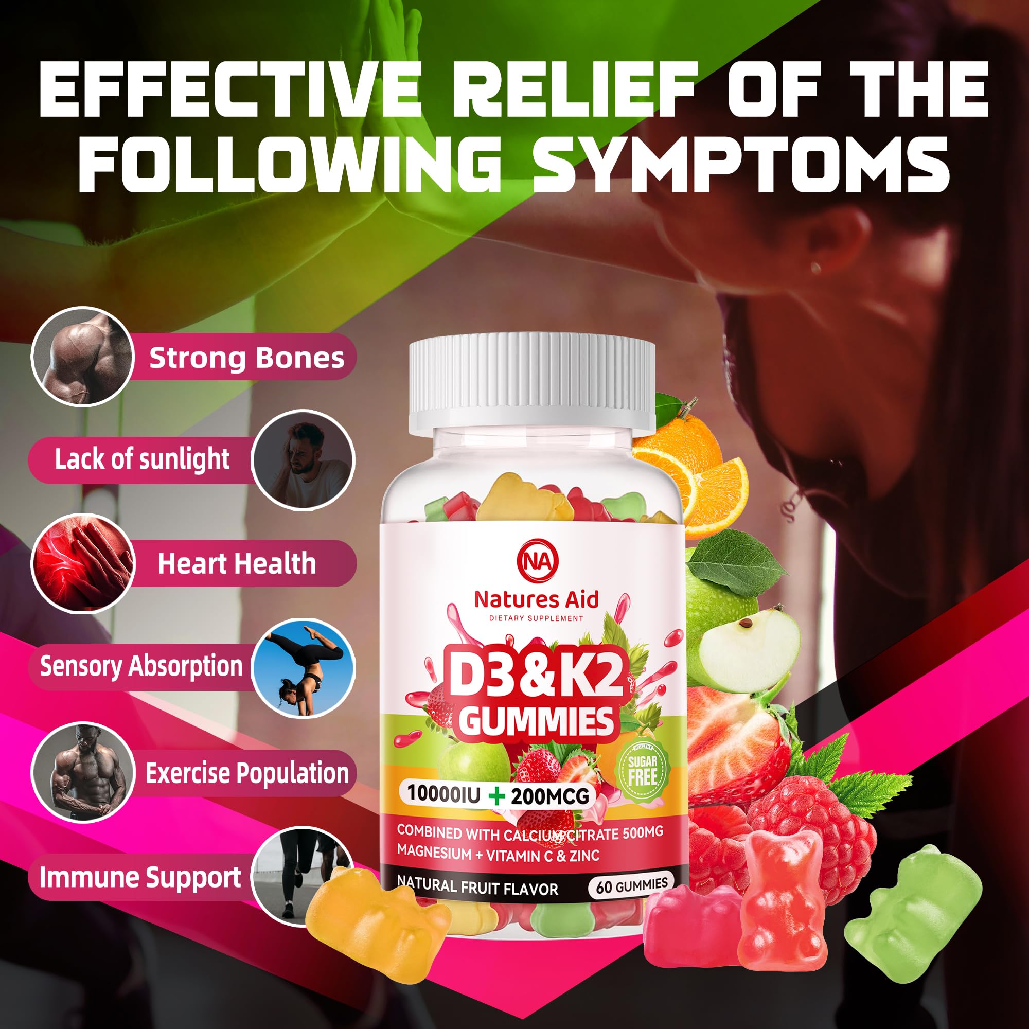 vitamin d3 & k2 gummies for muscle strength