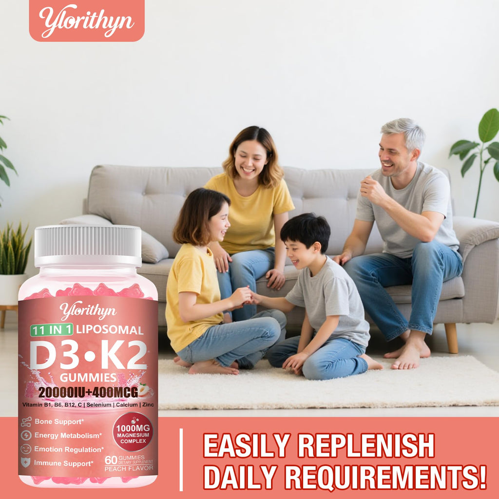 Vitamin D3 K2 gummies for overall health