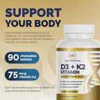 Vitamin D3 K2 immune support