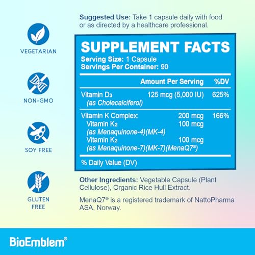 Vitamin D3 K2 immune support