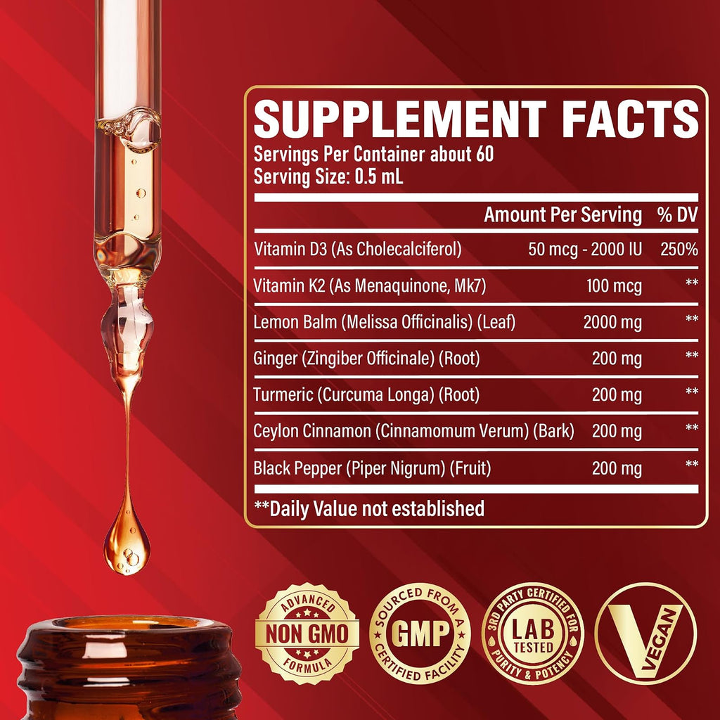 Vitamin D3 K2 lemon balm extract