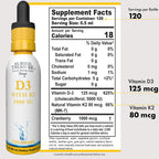 Vitamin D3 K2 liquid supplement