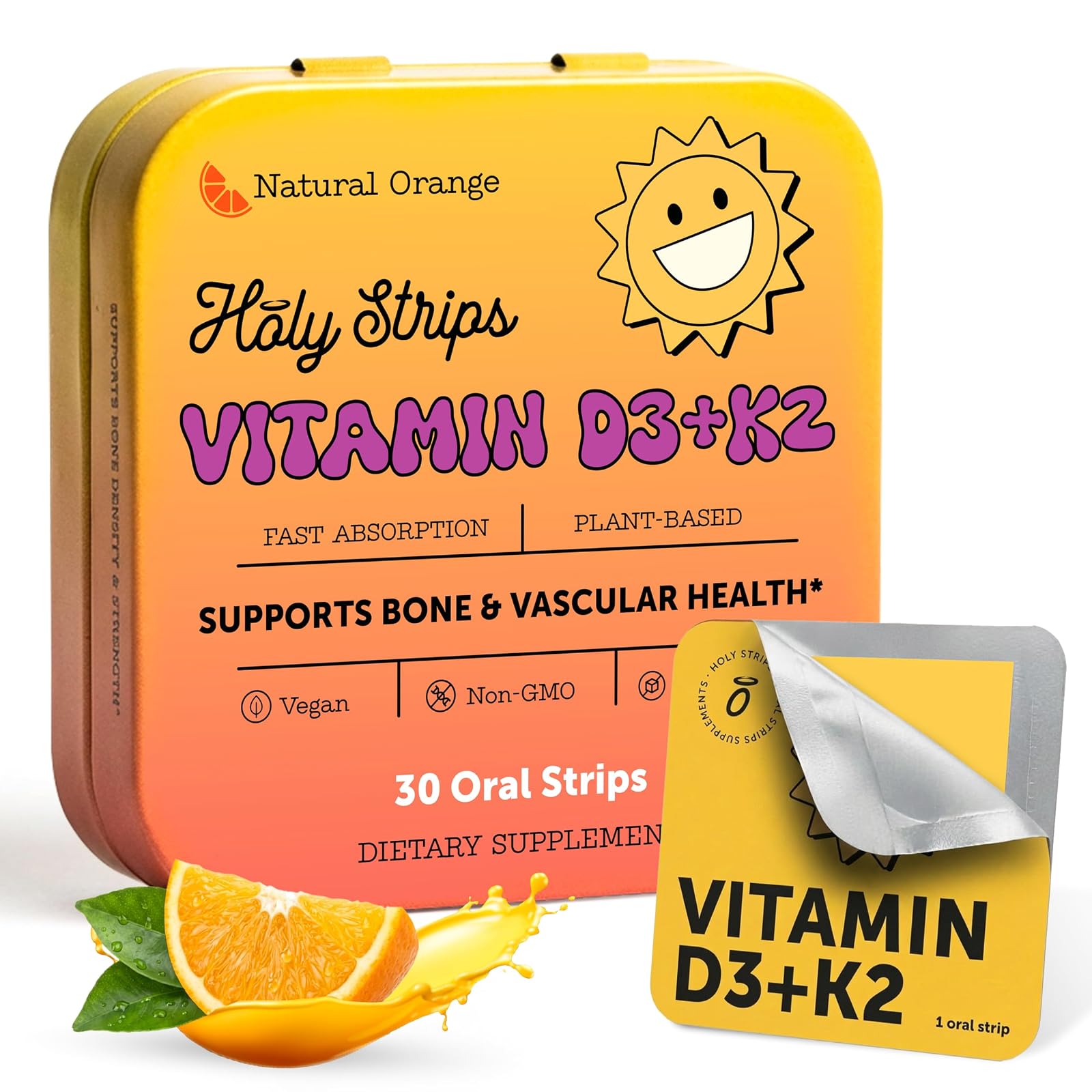 Vitamin D3 K2 oral strips