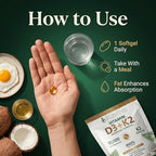 Vitamin D3 K2 softgels for daily wellness