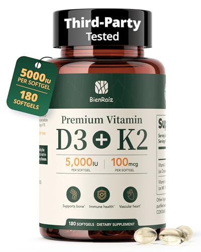 Vitamin D3 K2 softgels for immunity