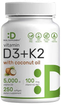 Vitamin D3 K2 softgels for immunity