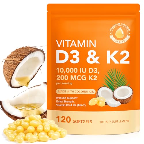 Vitamin D3 K2 softgels for immunity
