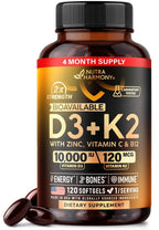 Vitamin D3 K2 softgels for immunity