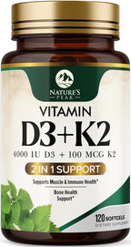 Vitamin D3 K2 softgels for immunity