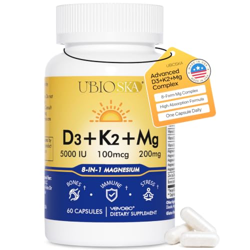 Vitamin D3 K2 supplement capsules