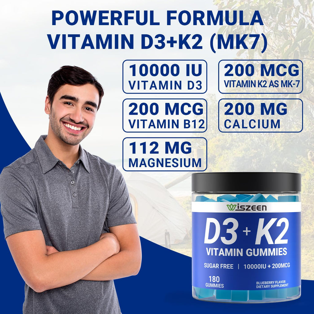 Vitamin D3 K2 support for bones