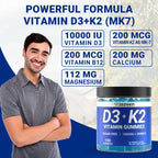 Vitamin D3 K2 support for bones