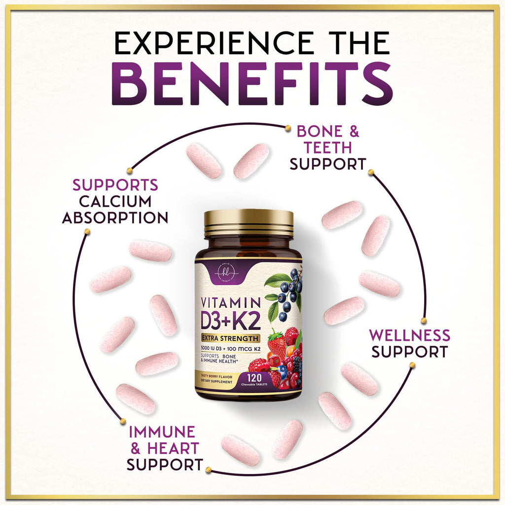Vitamin D3 K2 supports bone health