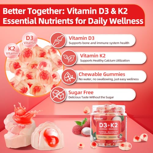 Vitamin D3 K2 supports bone health