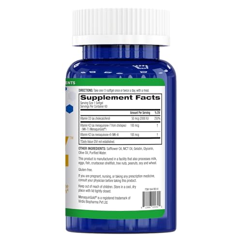 Vitamin D3 K2 with optimal absorption