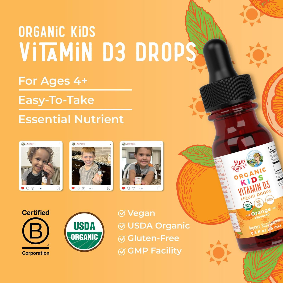 vitamin D3 liquid for kids and adults