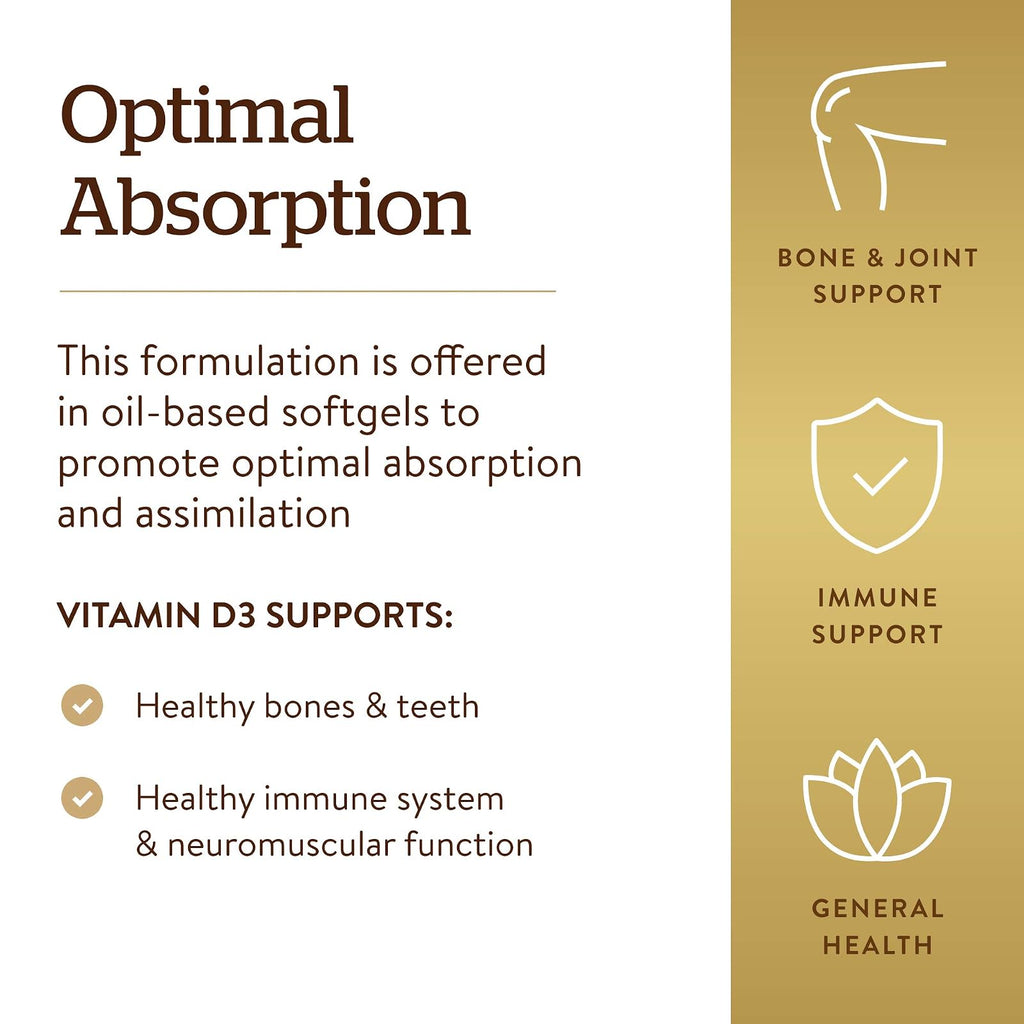 Vitamin D3 softgels for daily wellness