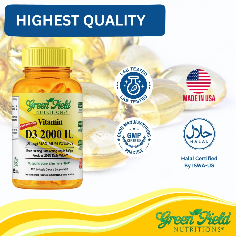 Vitamin D3 softgels for daily wellness