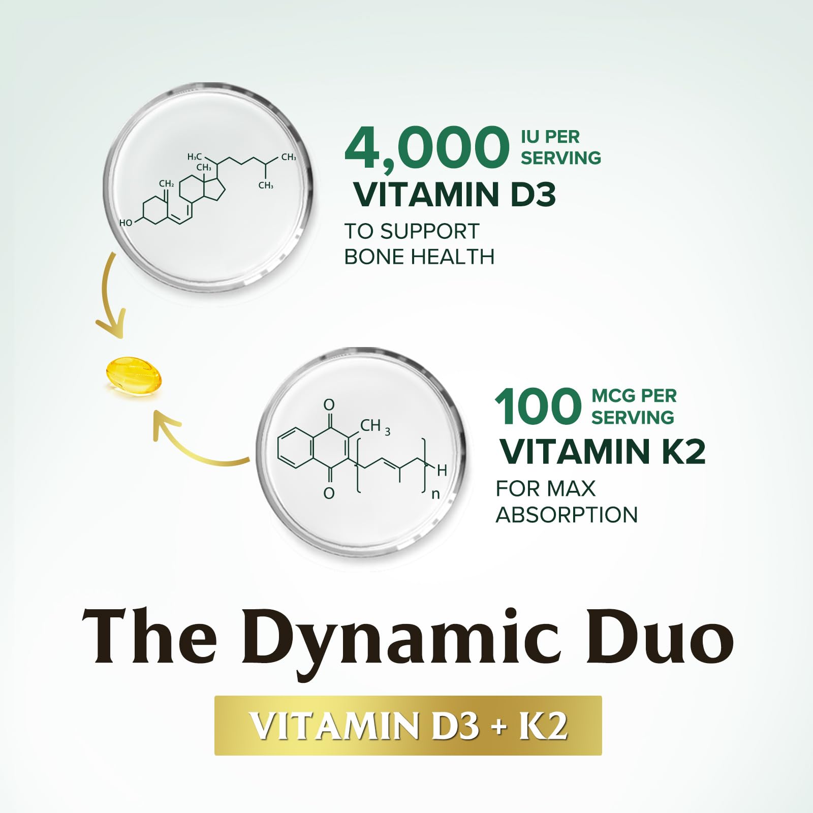 Vitamin D3 softgels for energy boost