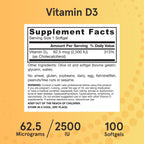 Vitamin D3 softgels for energy boost