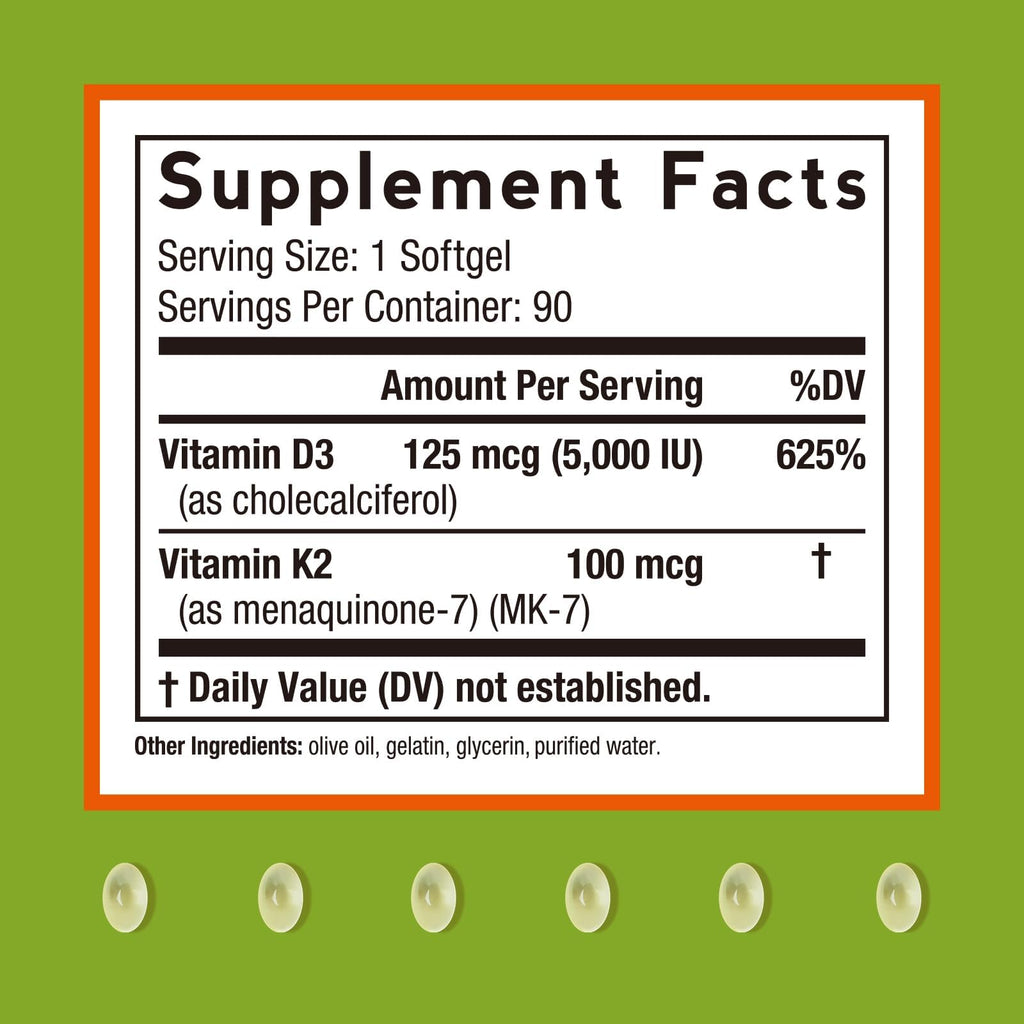 Vitamin D3 softgels for immunity