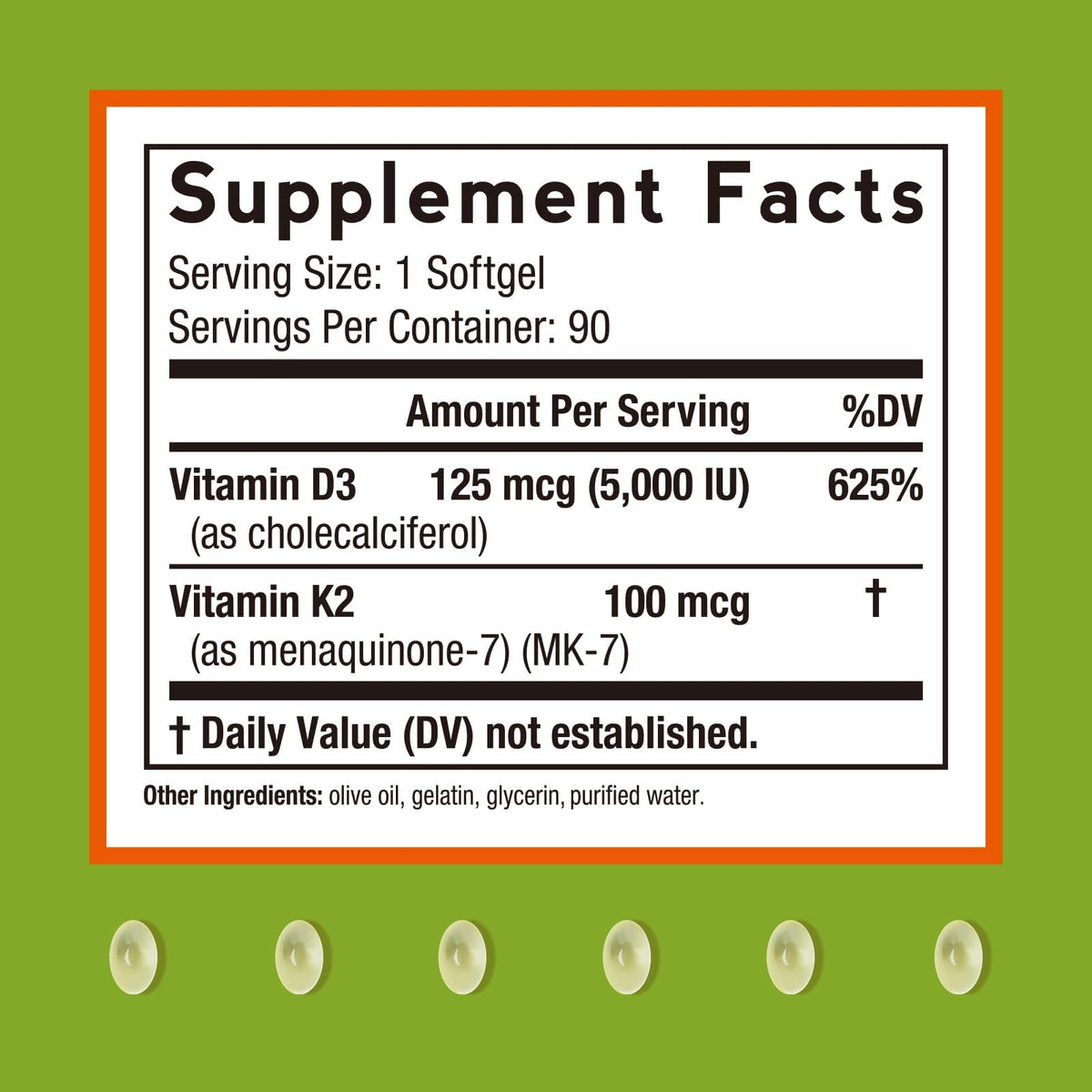 Vitamin D3 softgels for immunity
