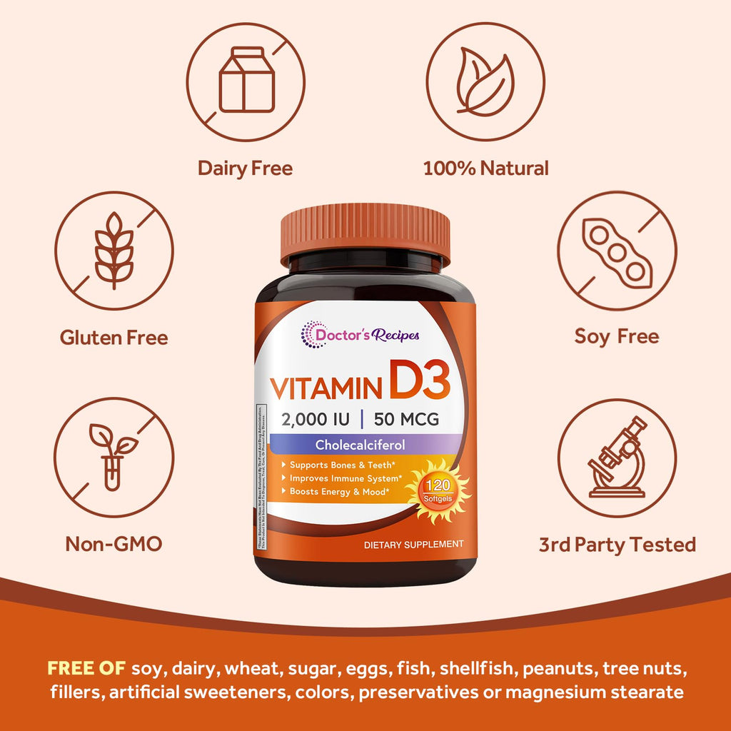Vitamin D3 softgels for mood enhancement
