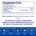 Vitamin D3 softgels for overall wellness