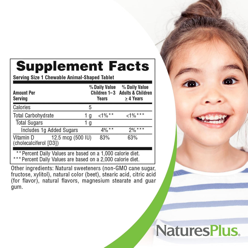 Vitamin D3 support for healthy bones