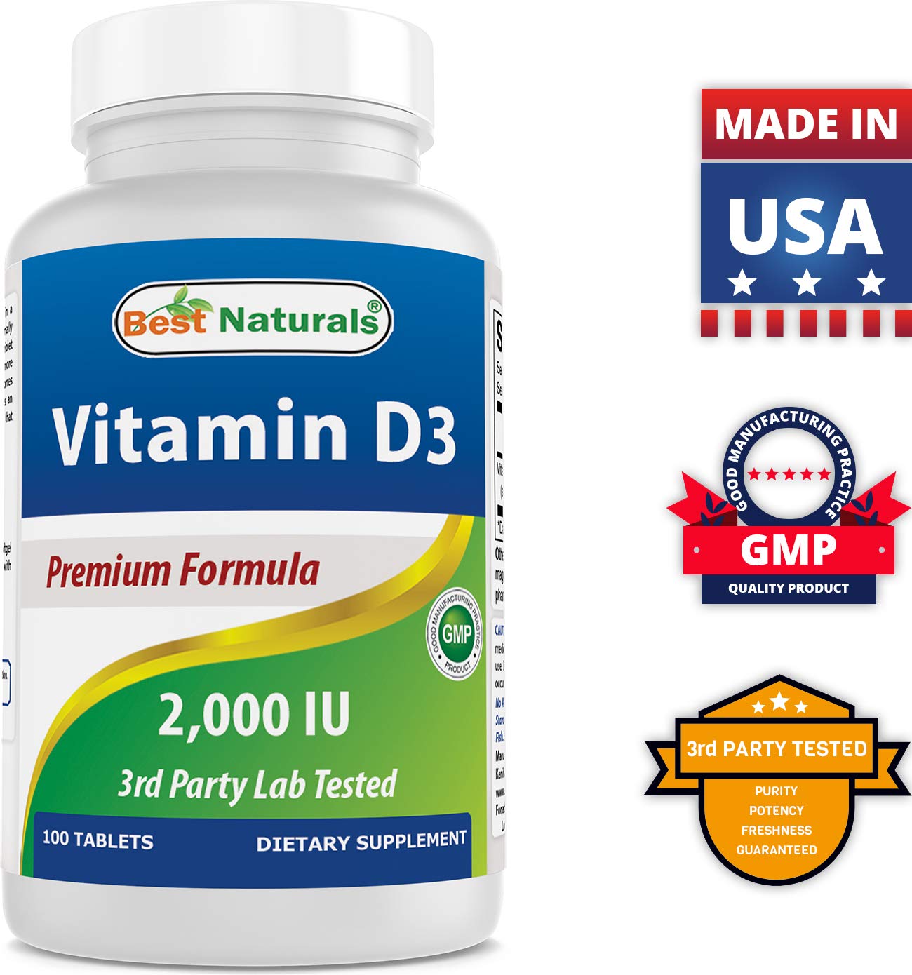 Vitamin D3 tablets for healthy aging