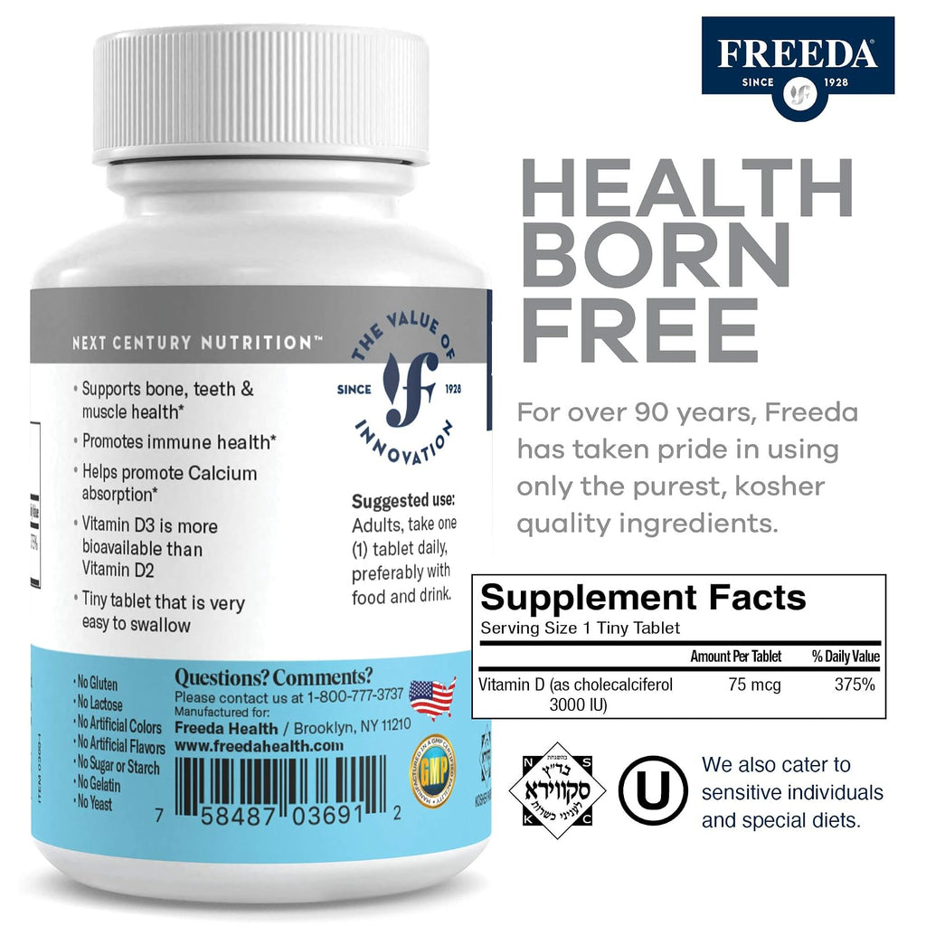 Vitamin D3 tablets for overall health