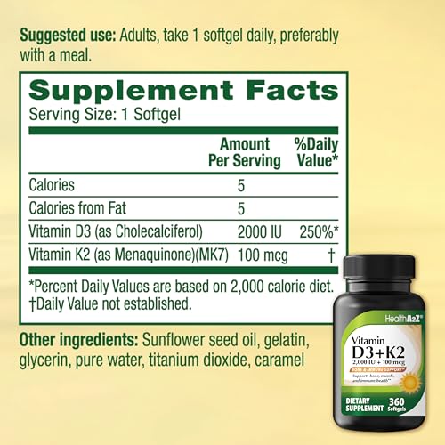 Vitamin D3 with K2 benefits
