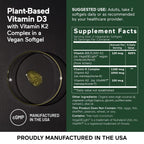 Vitamin D3 with K2 for absorption