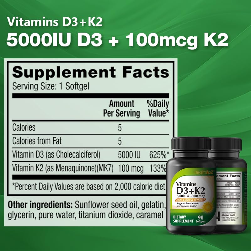 Vitamin D3 with K2 for bone health