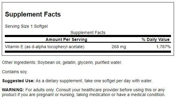 Vitamin E 400 IU for antioxidant support