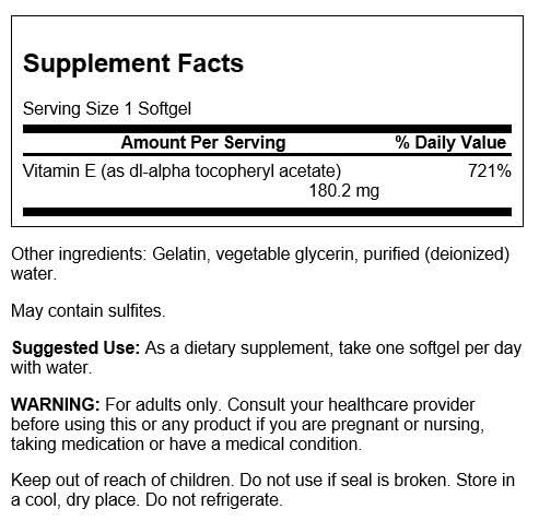 Vitamin E 400 IU for antioxidant support