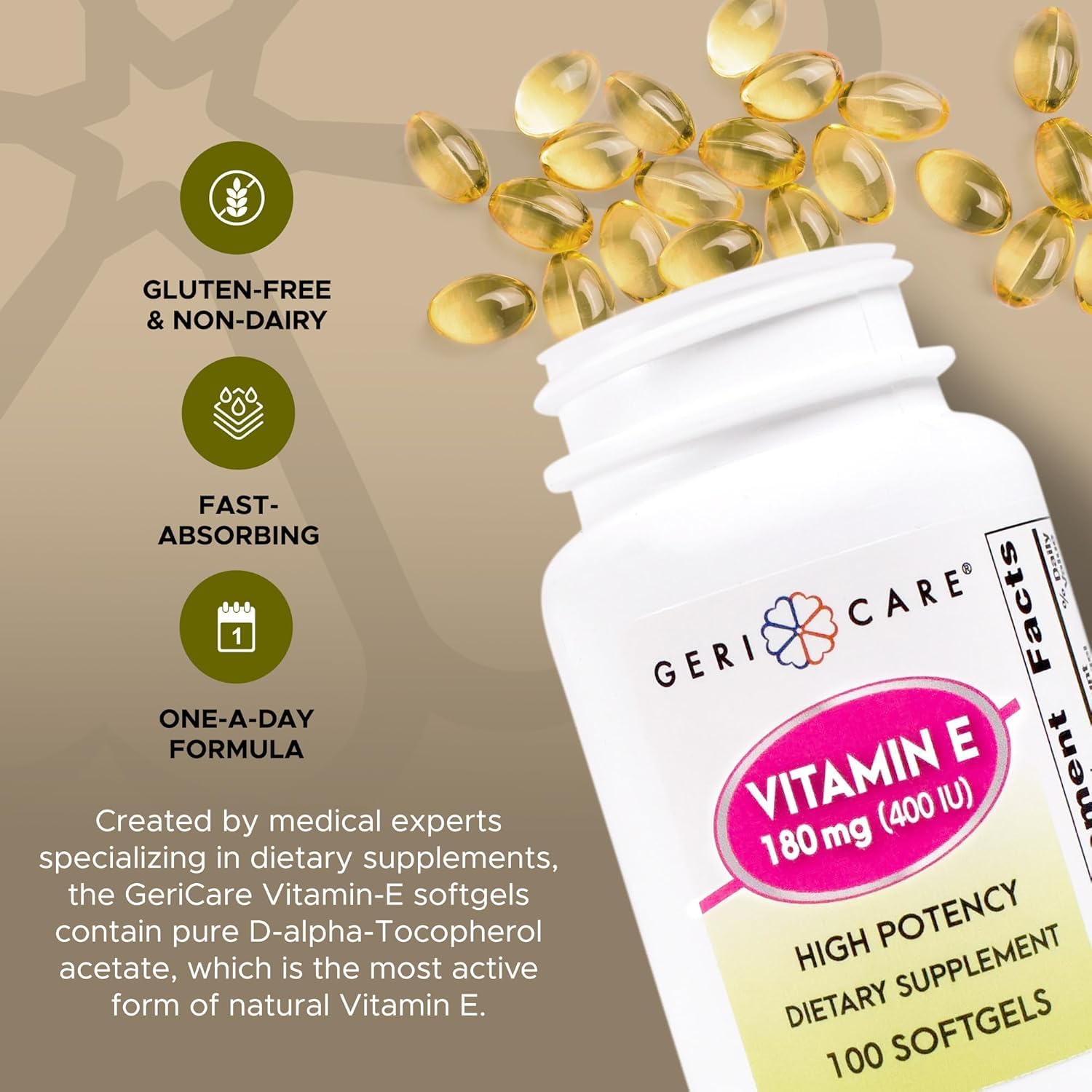 Vitamin E 400 IU for skin health