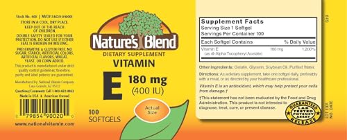 Vitamin E 400 IU for skin health