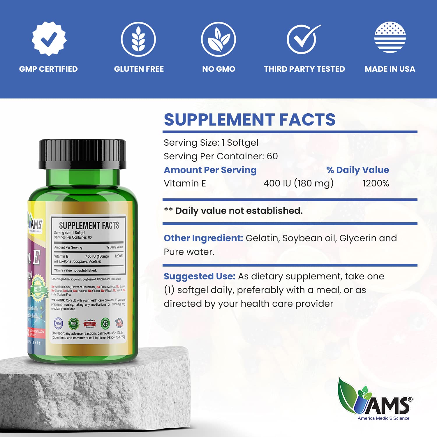 Vitamin E 400 IU immune support