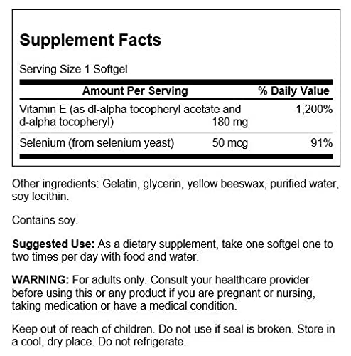 Vitamin E and selenium antioxidant support
