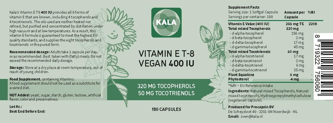 Vitamin E antioxidant support capsules