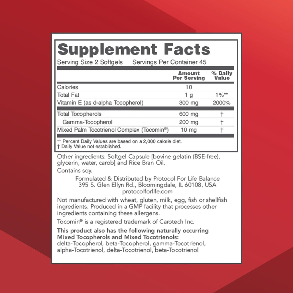 Vitamin E antioxidant support