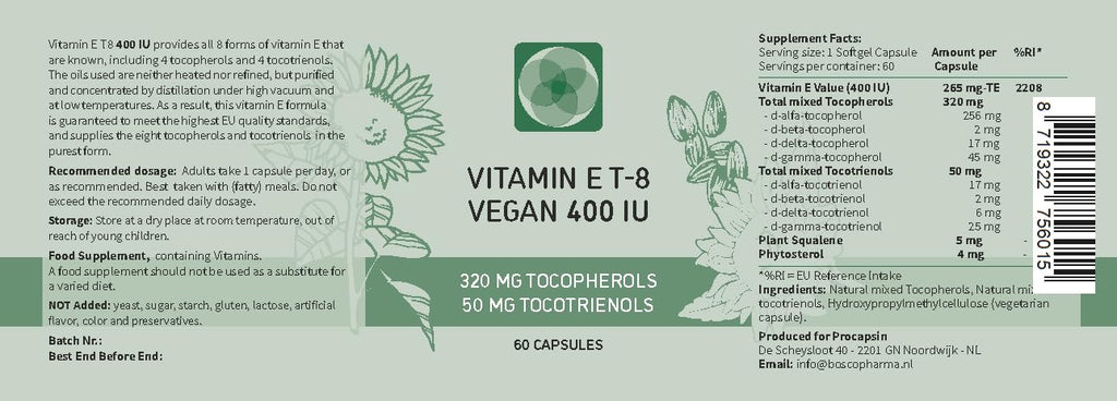 Vitamin E antioxidant support