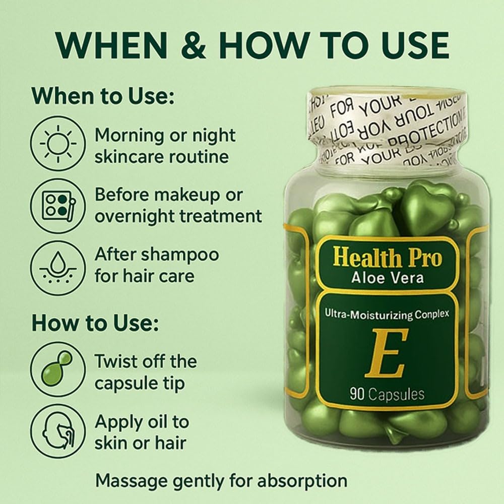 Vitamin E capsules for glowing skin